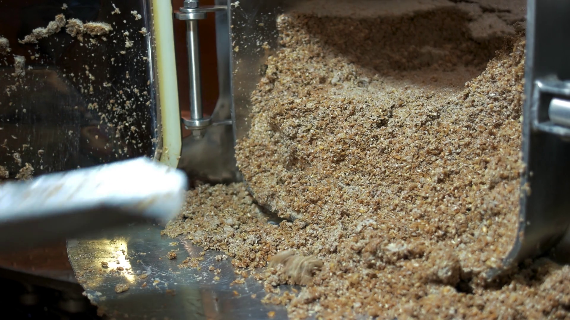 Shoveling Brewery Waste Close Up Close Up Stock Footage SBV-323184651 ...