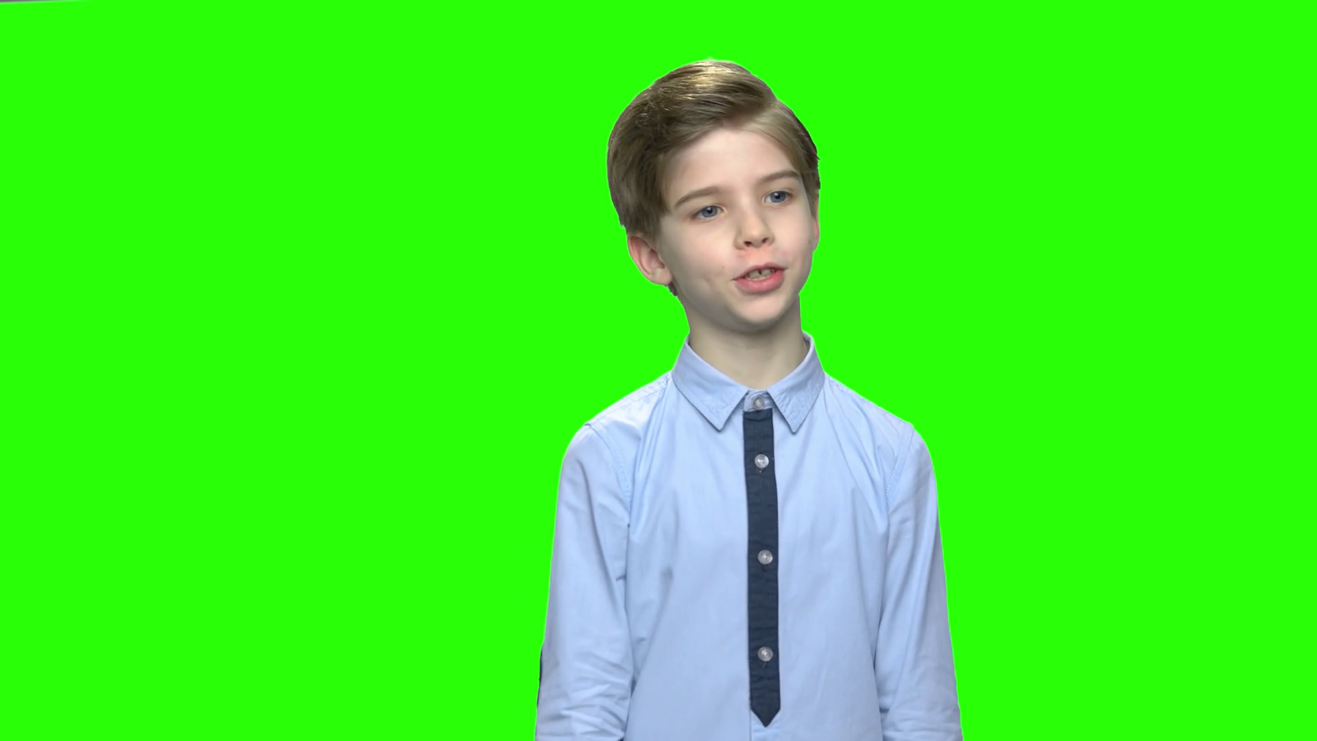 Smart Little Boy Speaking To Audience Green Stock Footage SBV-326798153 ...