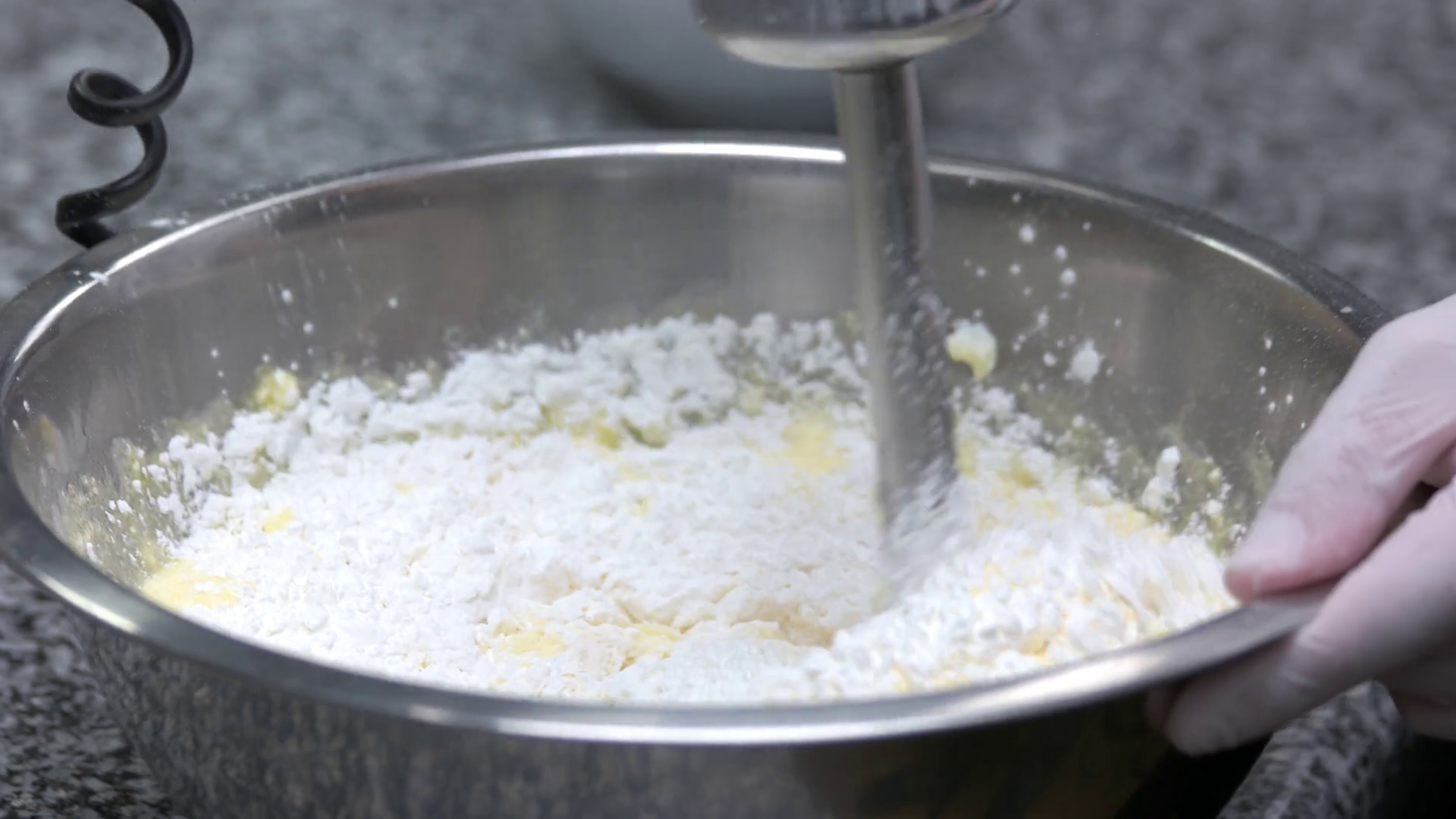Swiftly Stirring Dough Flour Quickly Moving Stock Footage SBV-327500886 ...