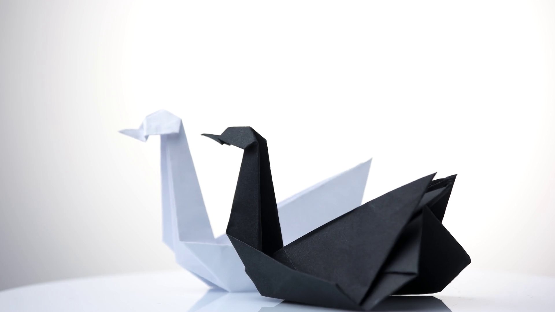 Paper Swans: Beautiful Artwork Concept Stock Footage SBV-323044460 ...