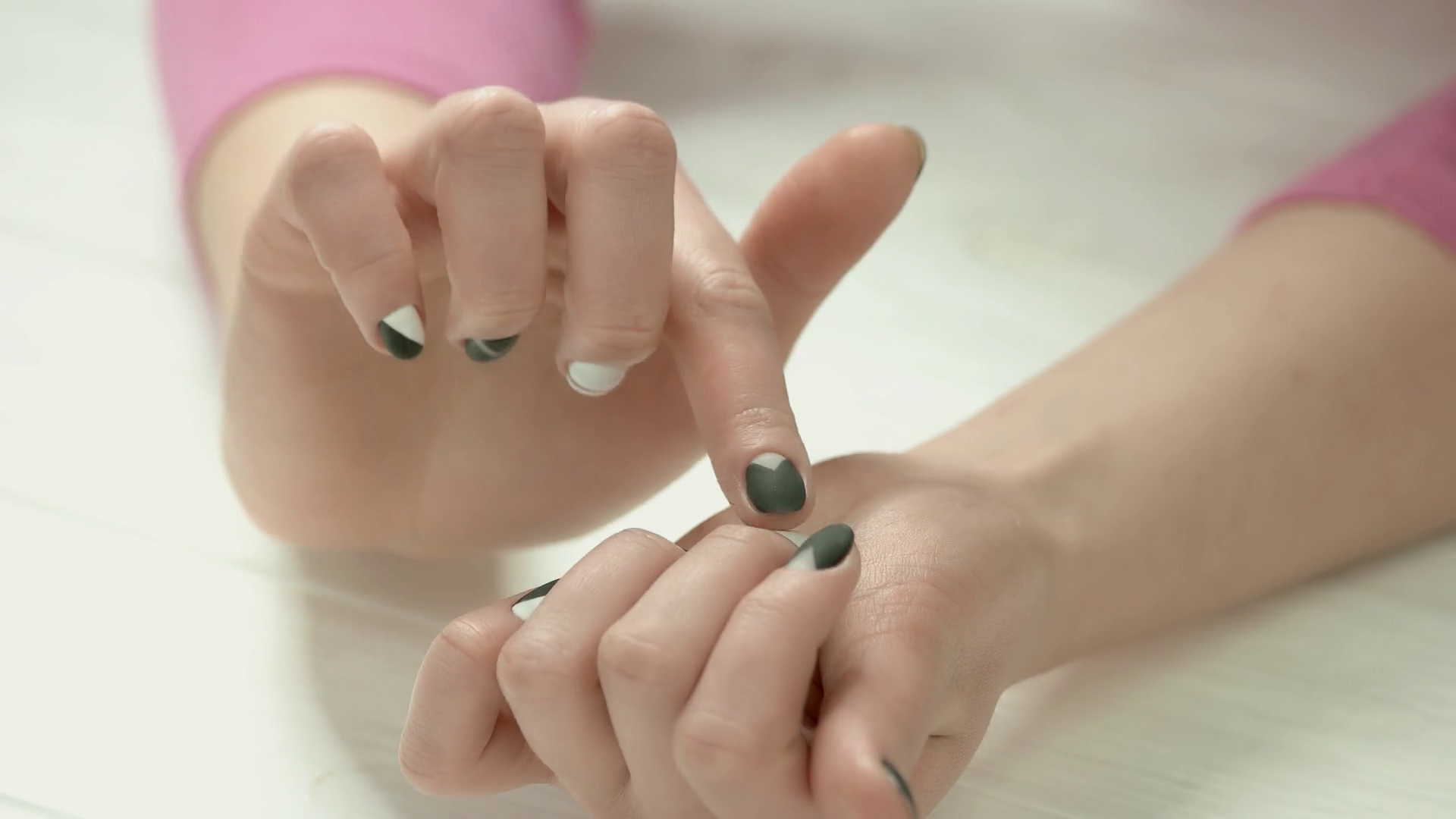 Woman Hands With Fresh Stylish Manicure Girl Stock Footage SBV ...