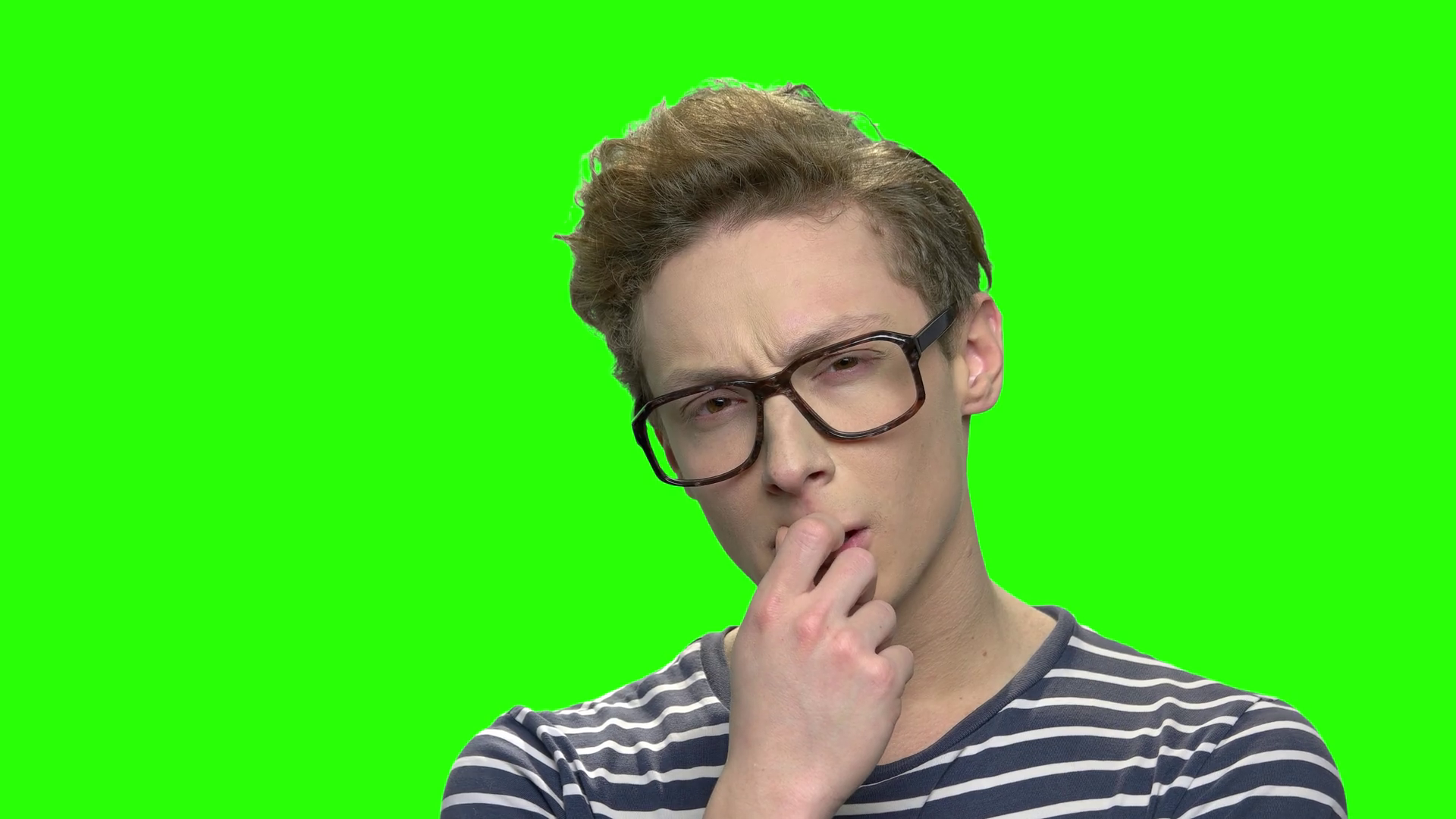 Young Person With Thought Portrait Of Young Stock Footage SBV-326795219 ...