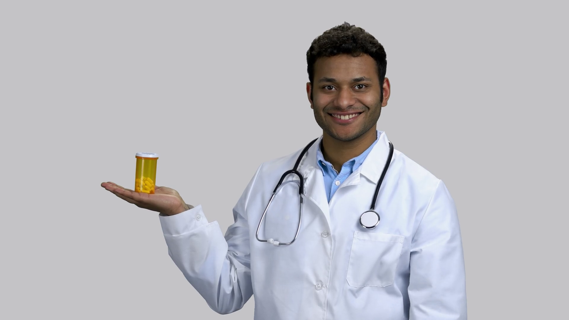Young Doctor Advertising Medicine Holding Stock Footage SBV-338286388 ...