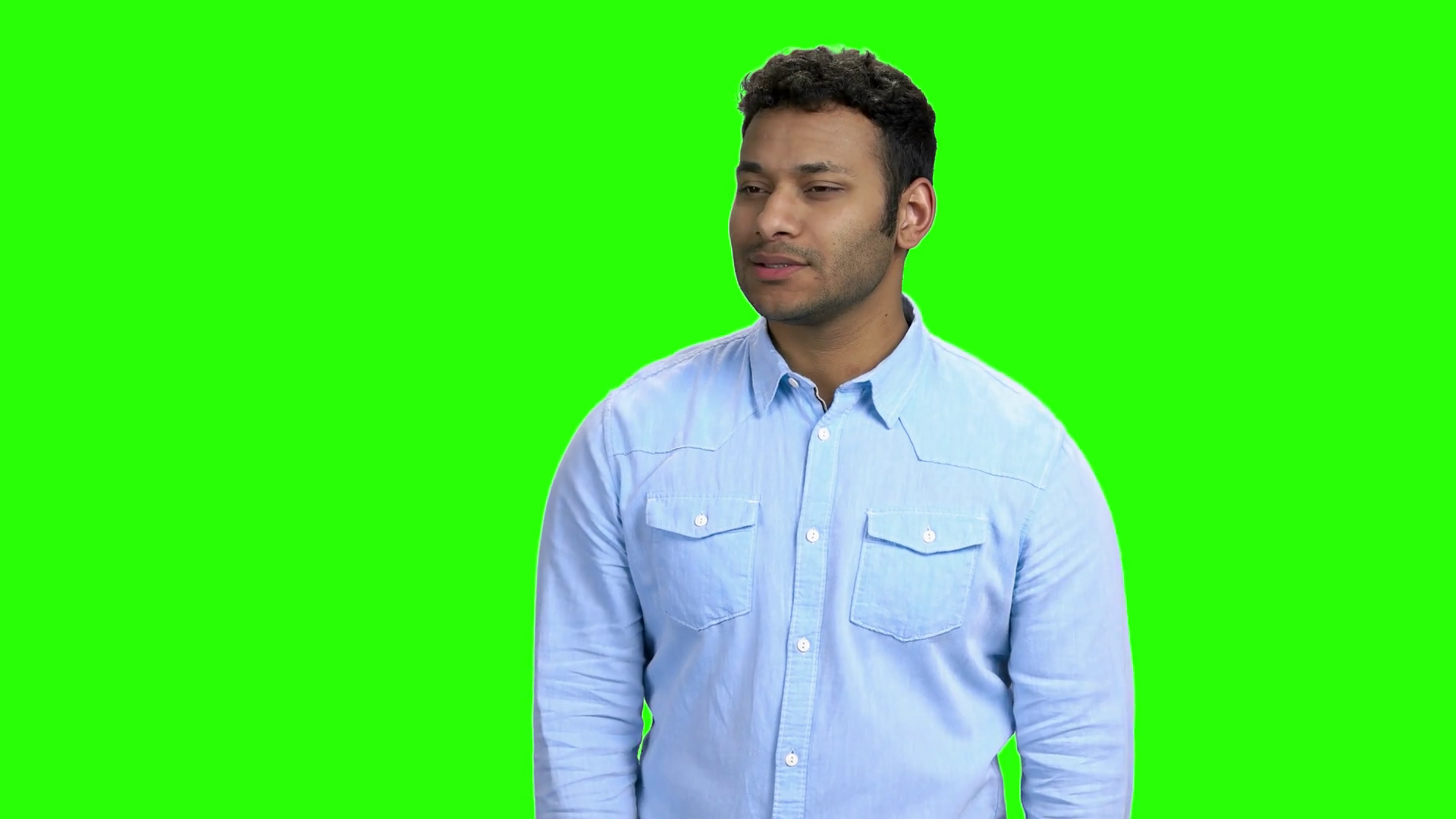 Young Man With Chest Pain On Green Screen Stock Footage SBV-337476170 ...