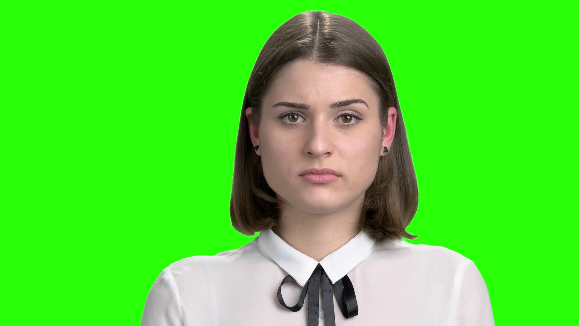 Concerned Girl Reacting To News Expressions: Stock Footage SBV ...