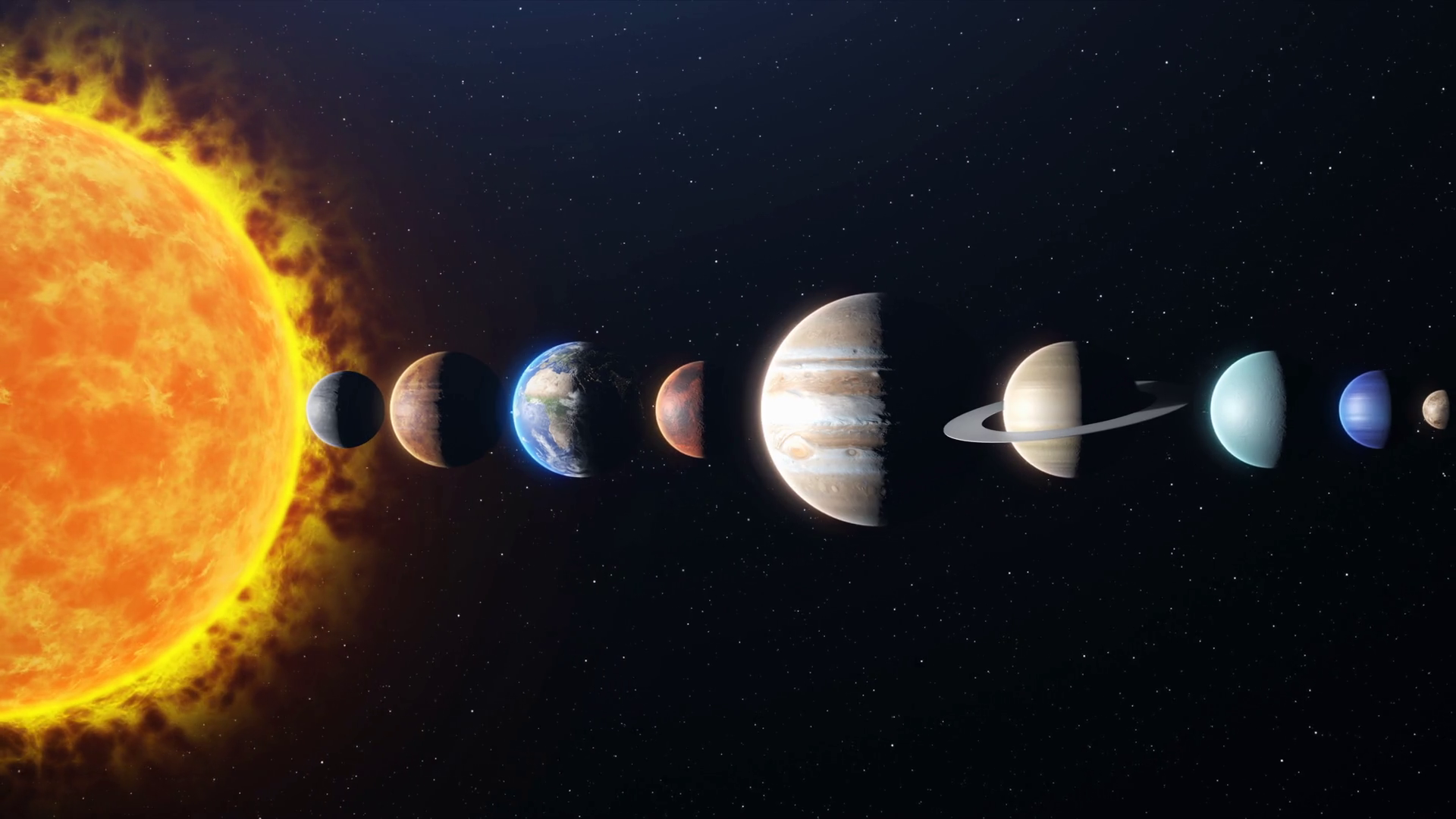 3d Planet Solar System Sun Mercury Venus Stock Motion Graphics SBV ...