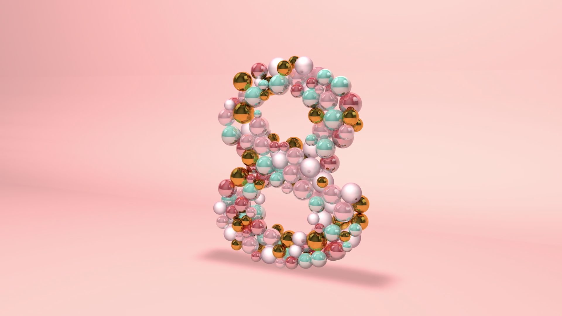 Number 8 Eight Made Of Beads Glass Balls Stock Motion Graphics SBV ...