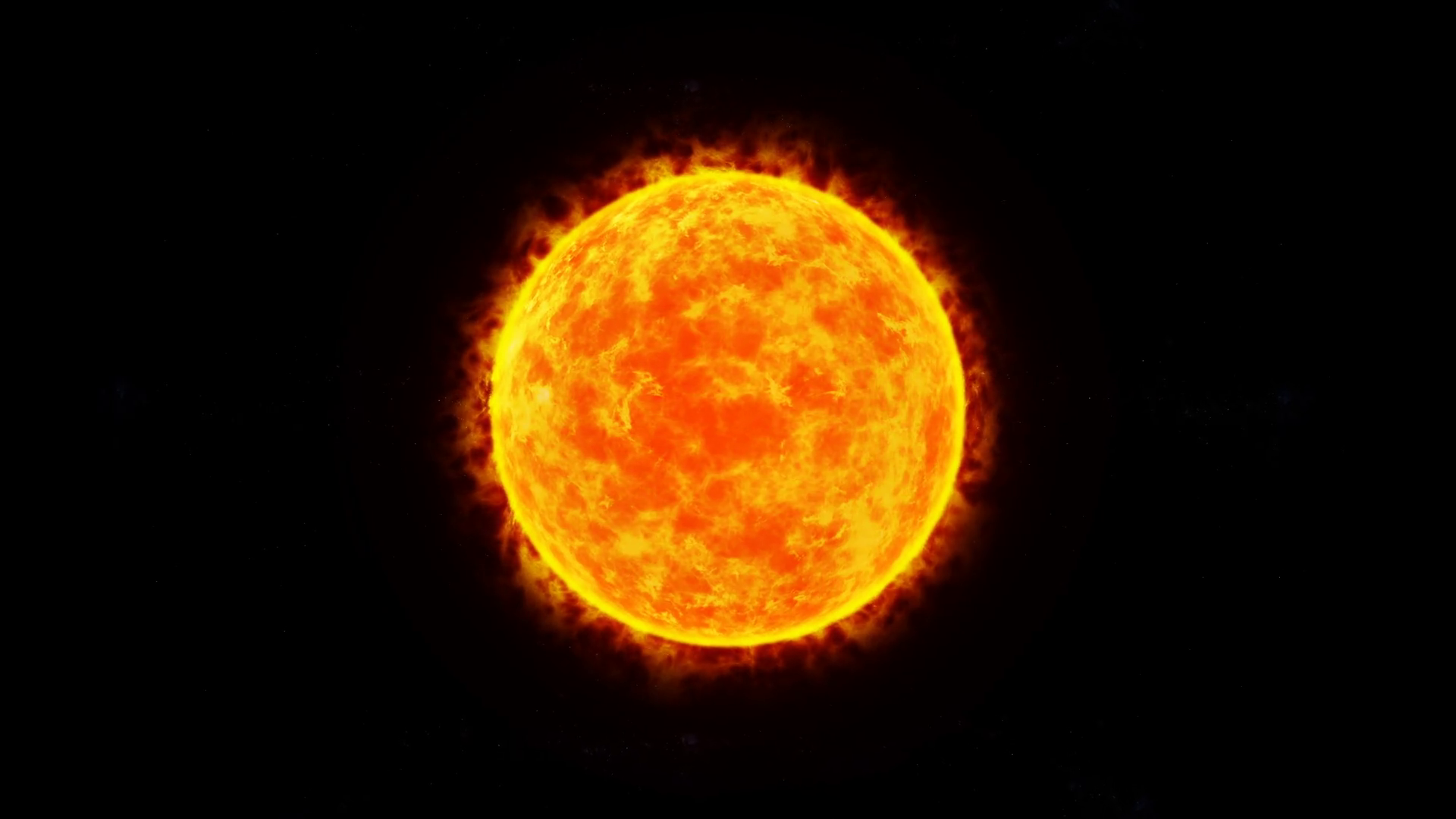 Zoom To Burning Incandescent Sun 3d Orange Stock Motion Graphics SBV ...