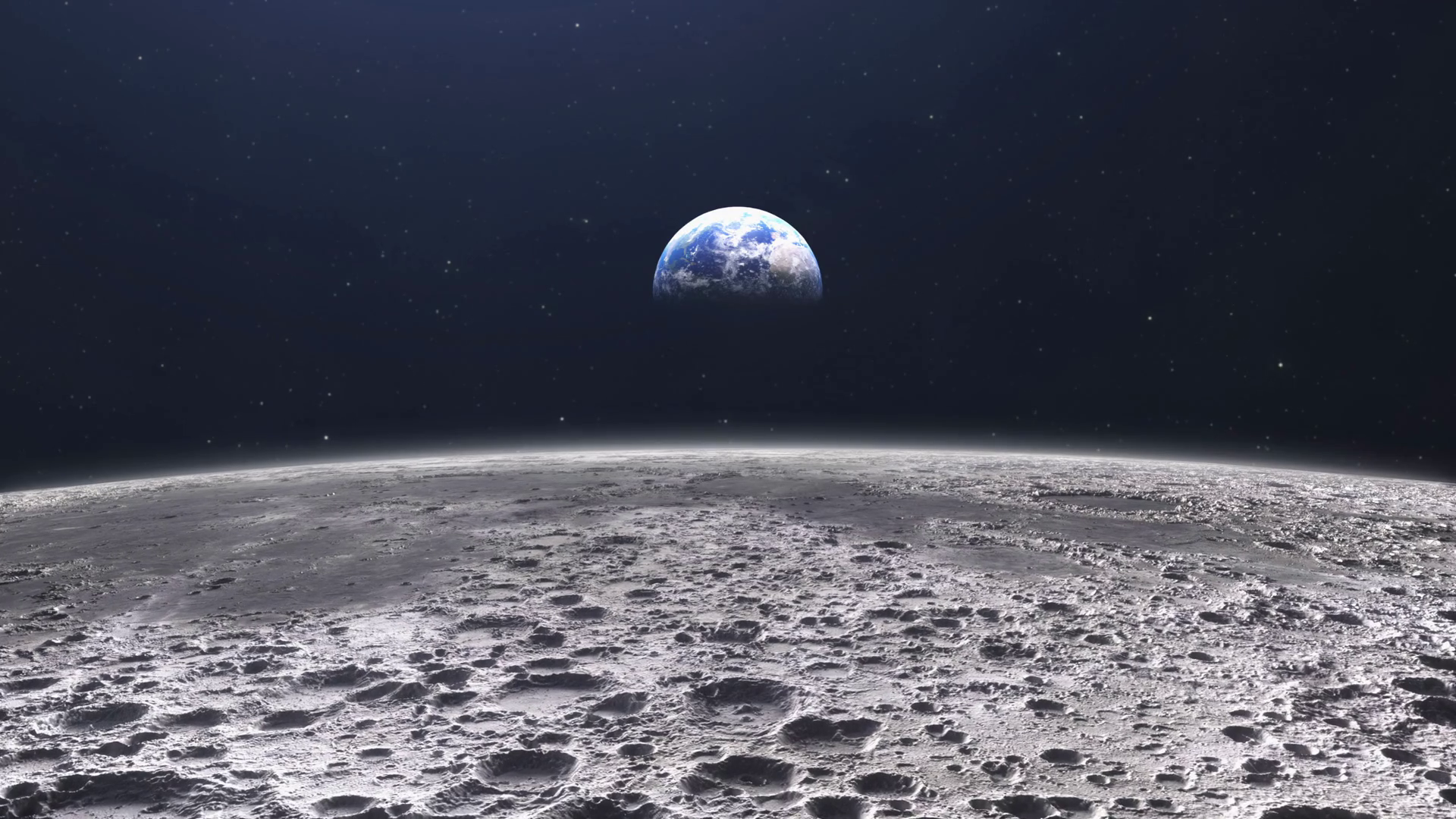 Cinematic Planet Earth View From Moon Stock Motion Graphics SBV ...