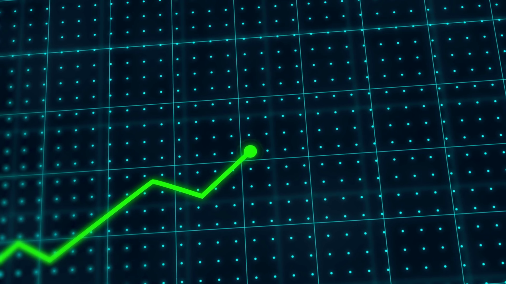 Green Growing Line Graph Going Up Concept Of Stock Motion Graphics SBV ...