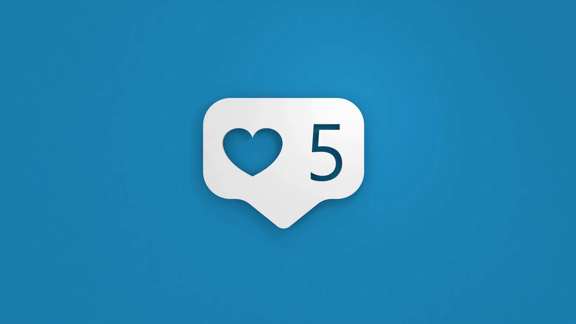 D White Hollow Bubble Social Media Likes Stock Motion Graphics SBV ...
