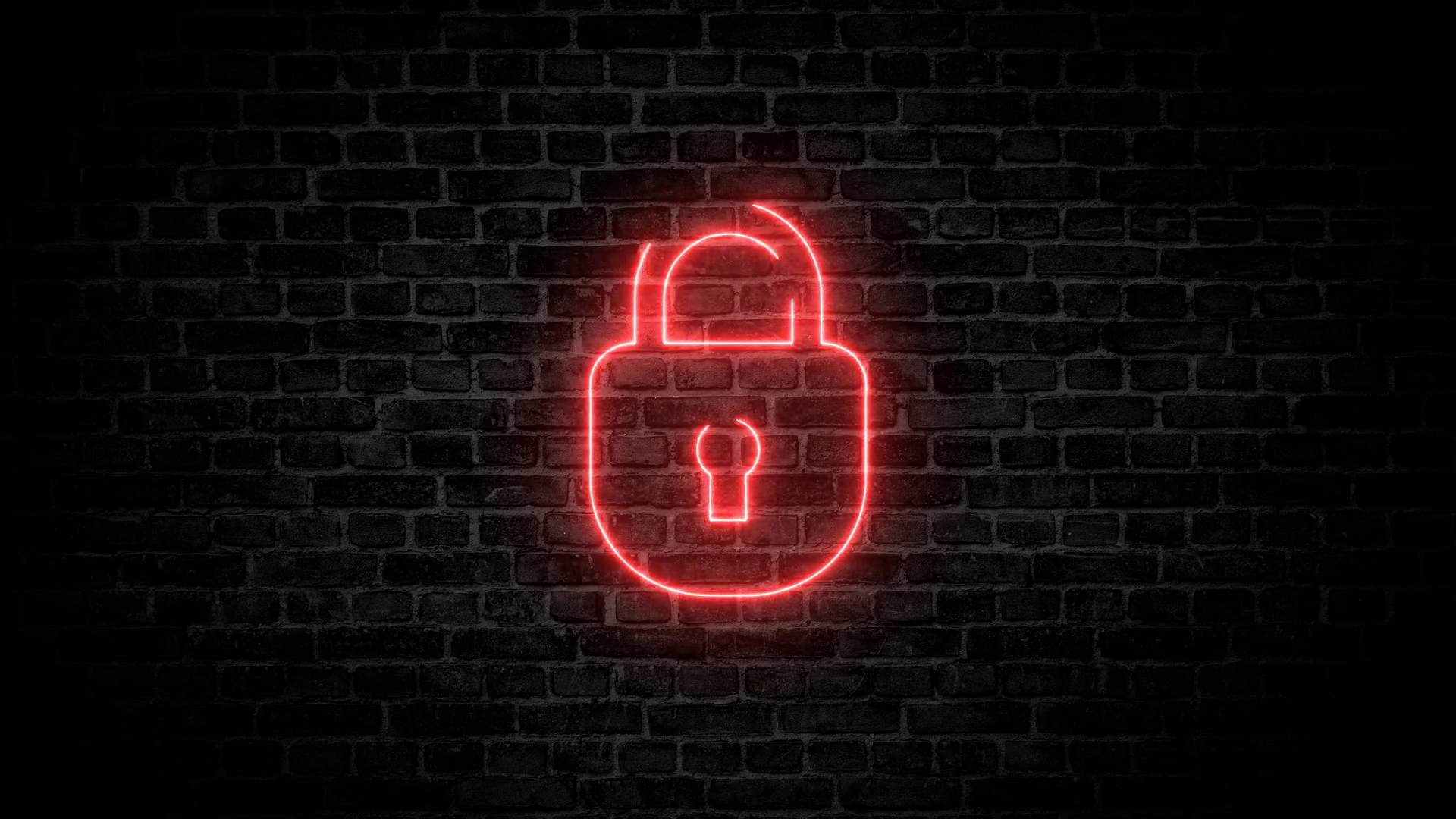 Padlock Set Neon Led Icon : Lock Is Red Stock Motion Graphics SBV ...