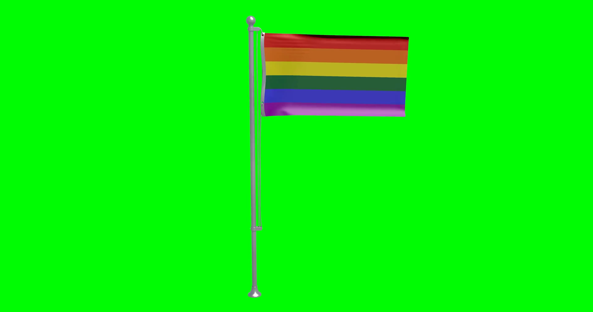 3d Lgbtq Flag Pole On Green Screen Chroma Stock Motion Graphics SBV ...