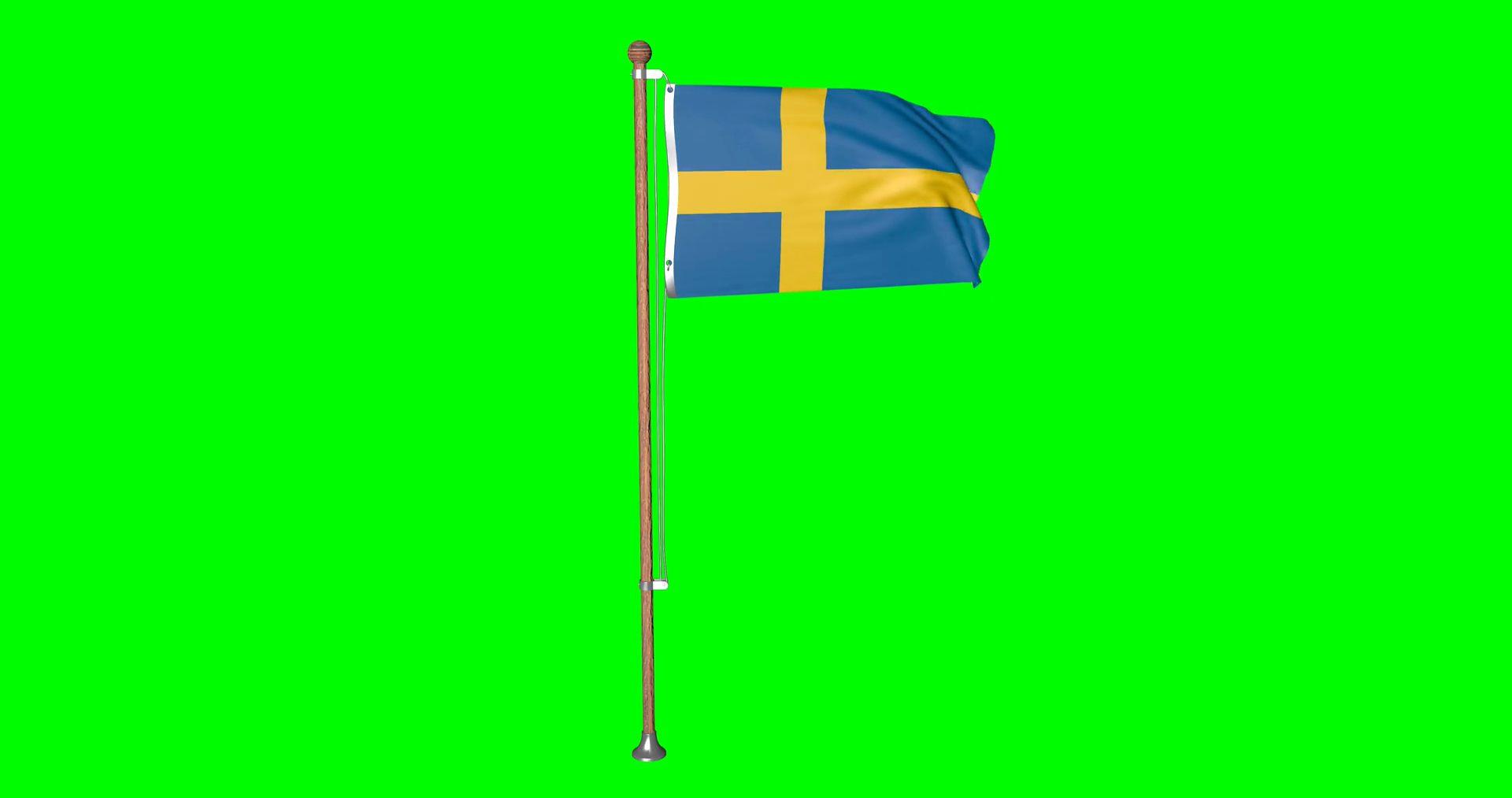3d Sweden Flag Waving In Windnational Symbol Stock Motion Graphics SBV ...
