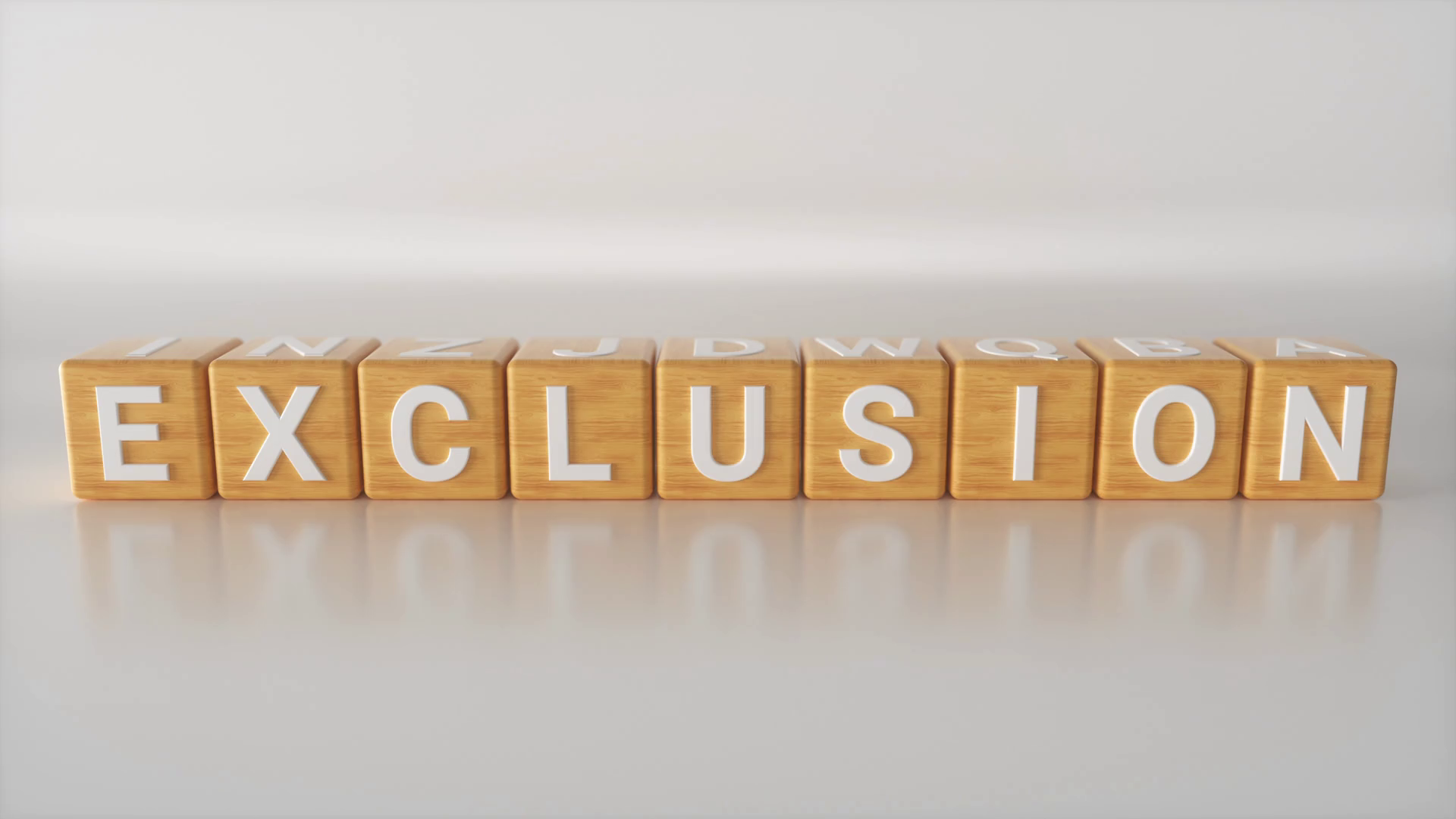 Wooden Blocks Form Word 'exclusion' From Stock Motion Graphics SBV ...