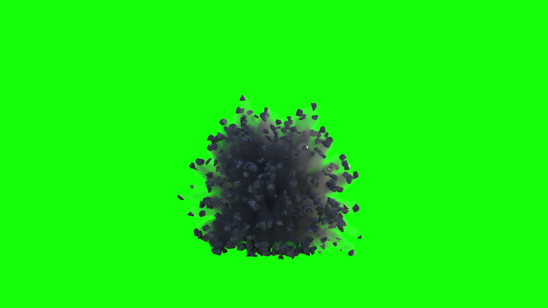 Bomb Explosion Of Black Stones Floating Dust Stock Motion Graphics SBV ...