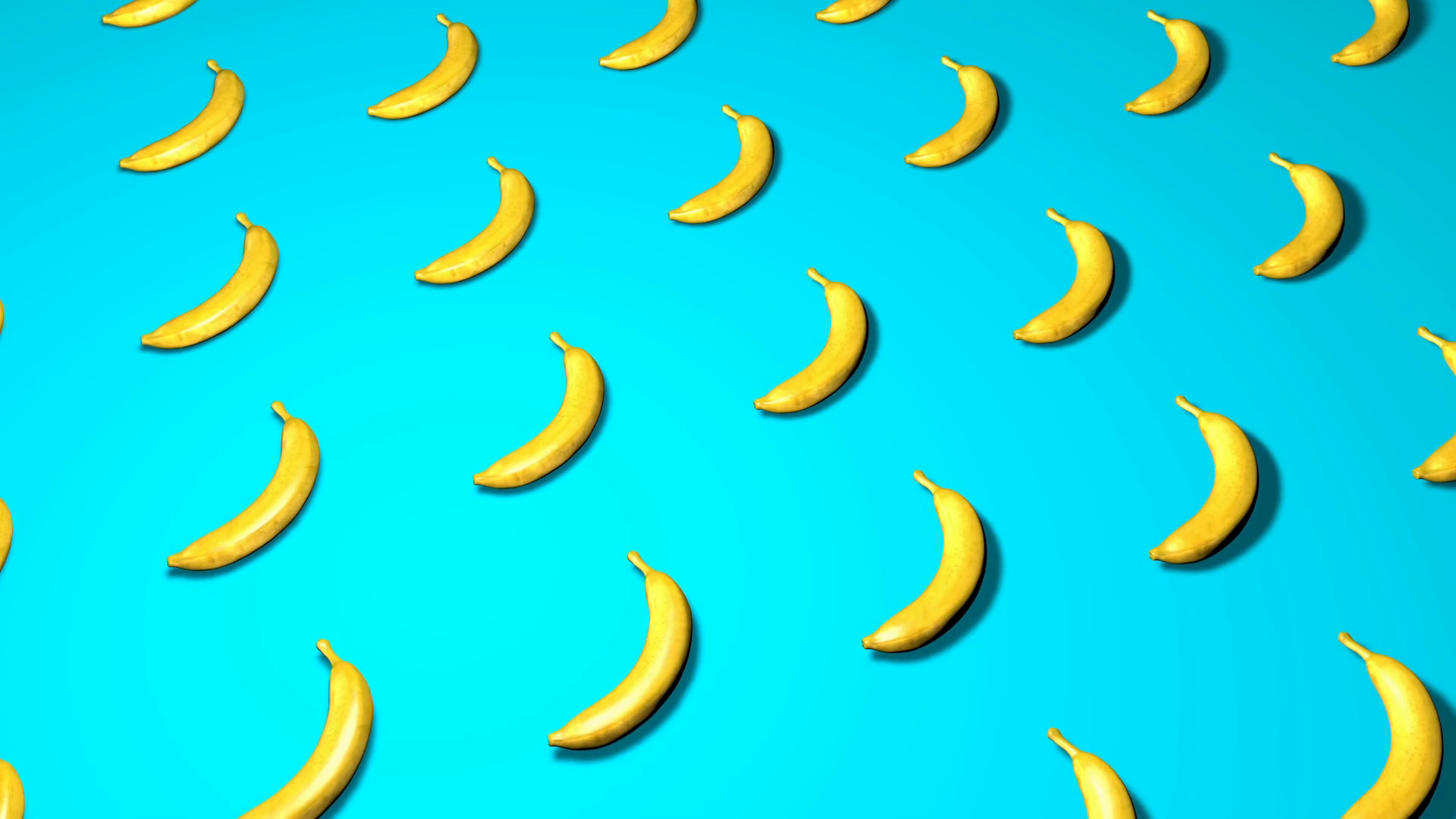 Minimal Zine 3d Bananas Spinning On Sky Blue Stock Motion Graphics SBV ...