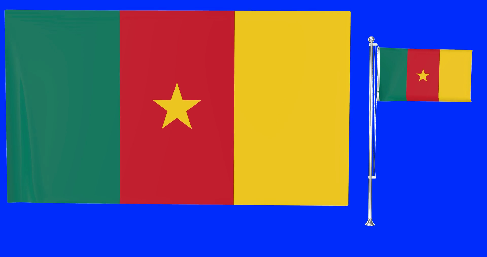 Cameroon Flags Waving In Windnational Symbol Stock Motion Graphics SBV ...