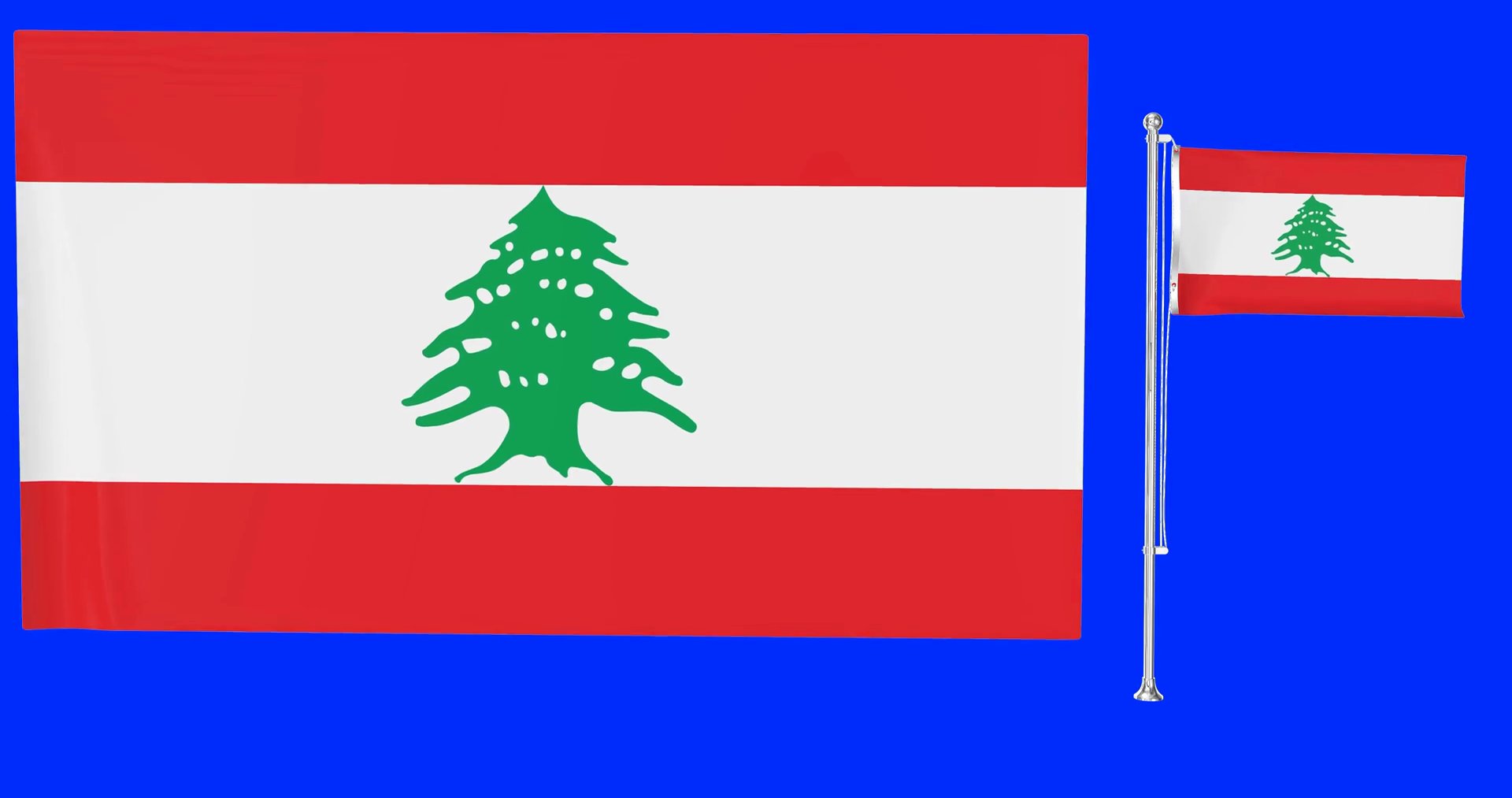 Lebanon Flags Waving In Windnational Symbol Stock Motion Graphics SBV ...