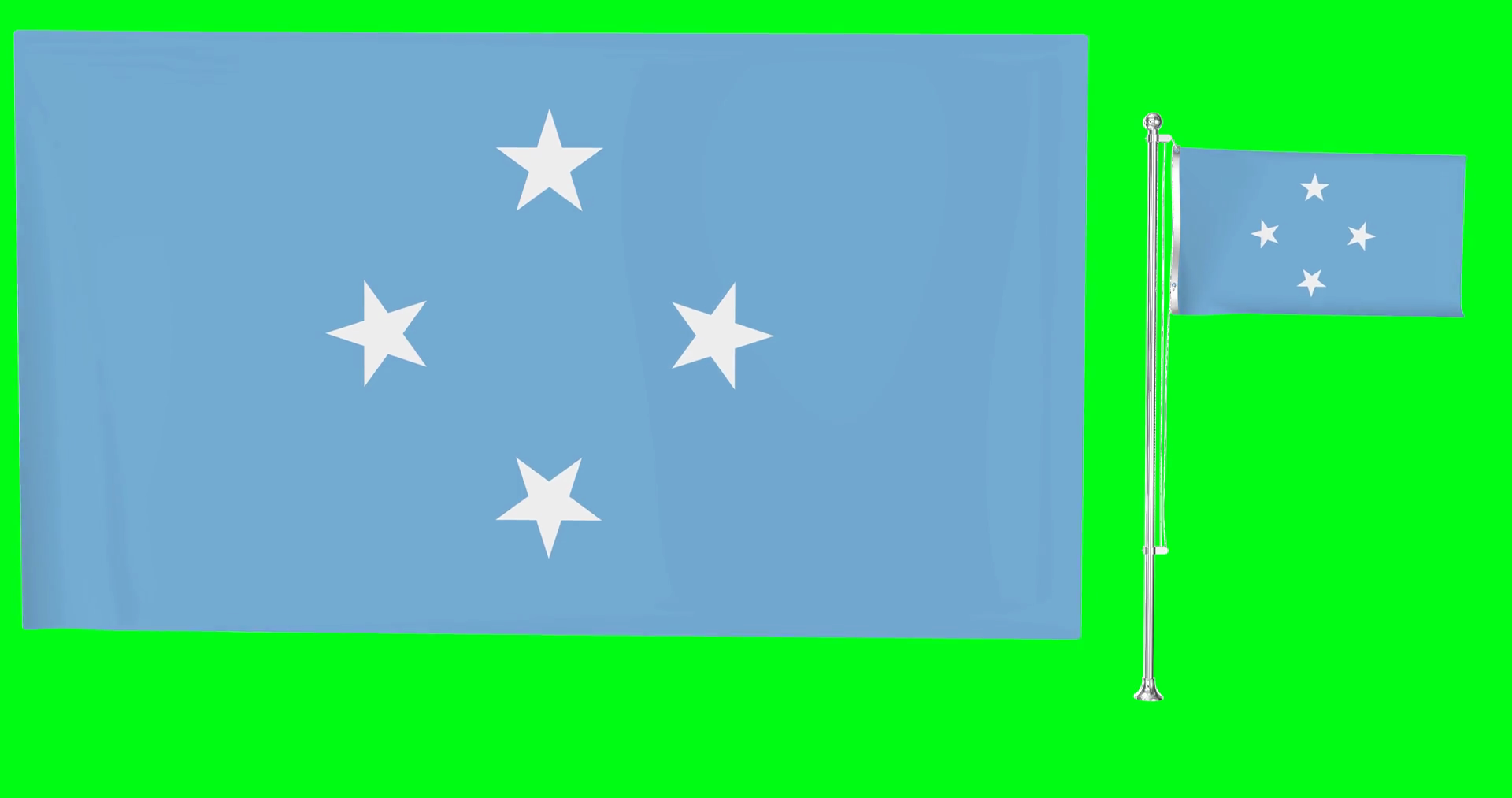 Micronesia Flags Waving In Windnational Stock Motion Graphics SBV ...