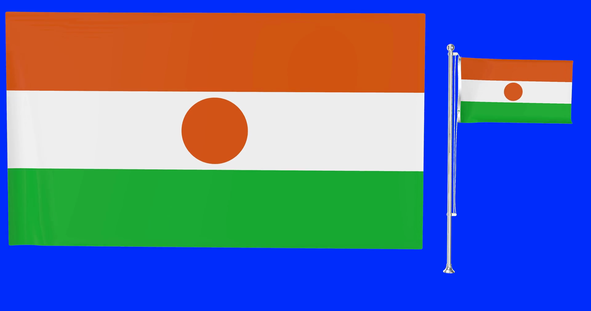 Niger Flags Waving In Windnational Symbol Of Stock Motion Graphics SBV ...