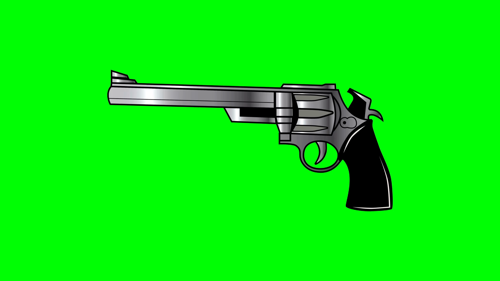 Revolver Gun Firearm Cartoon On Green Stock Motion Graphics SBV ...