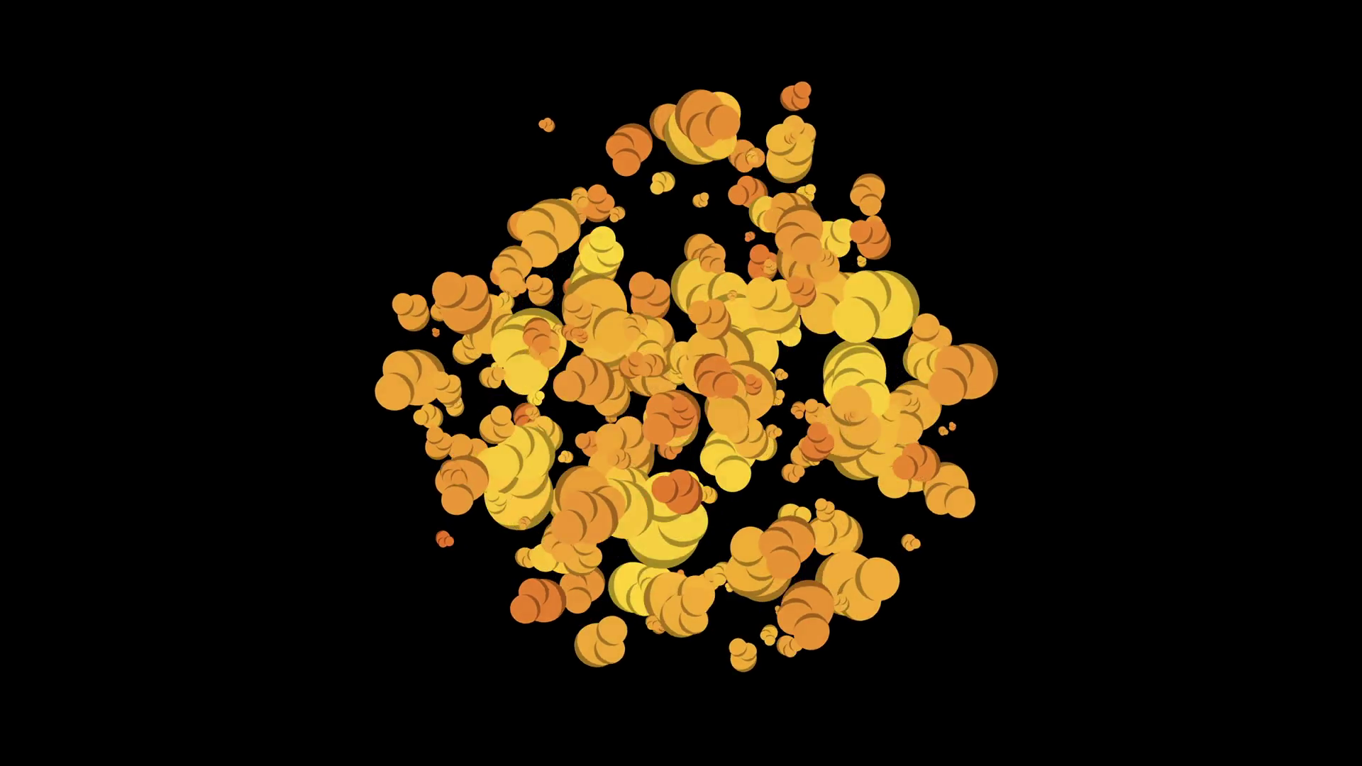 Two Cartoon Explosion Animations On Black Stock Motion Graphics SBV ...