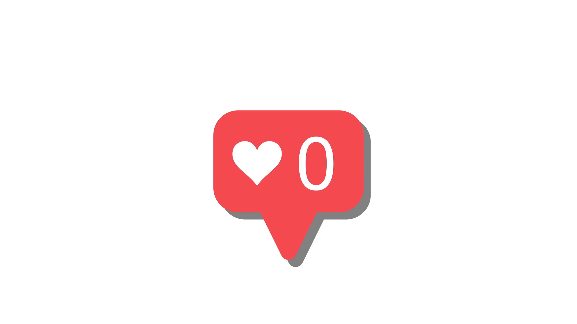 Social Media Heart Count On White Background Stock Motion Graphics SBV ...