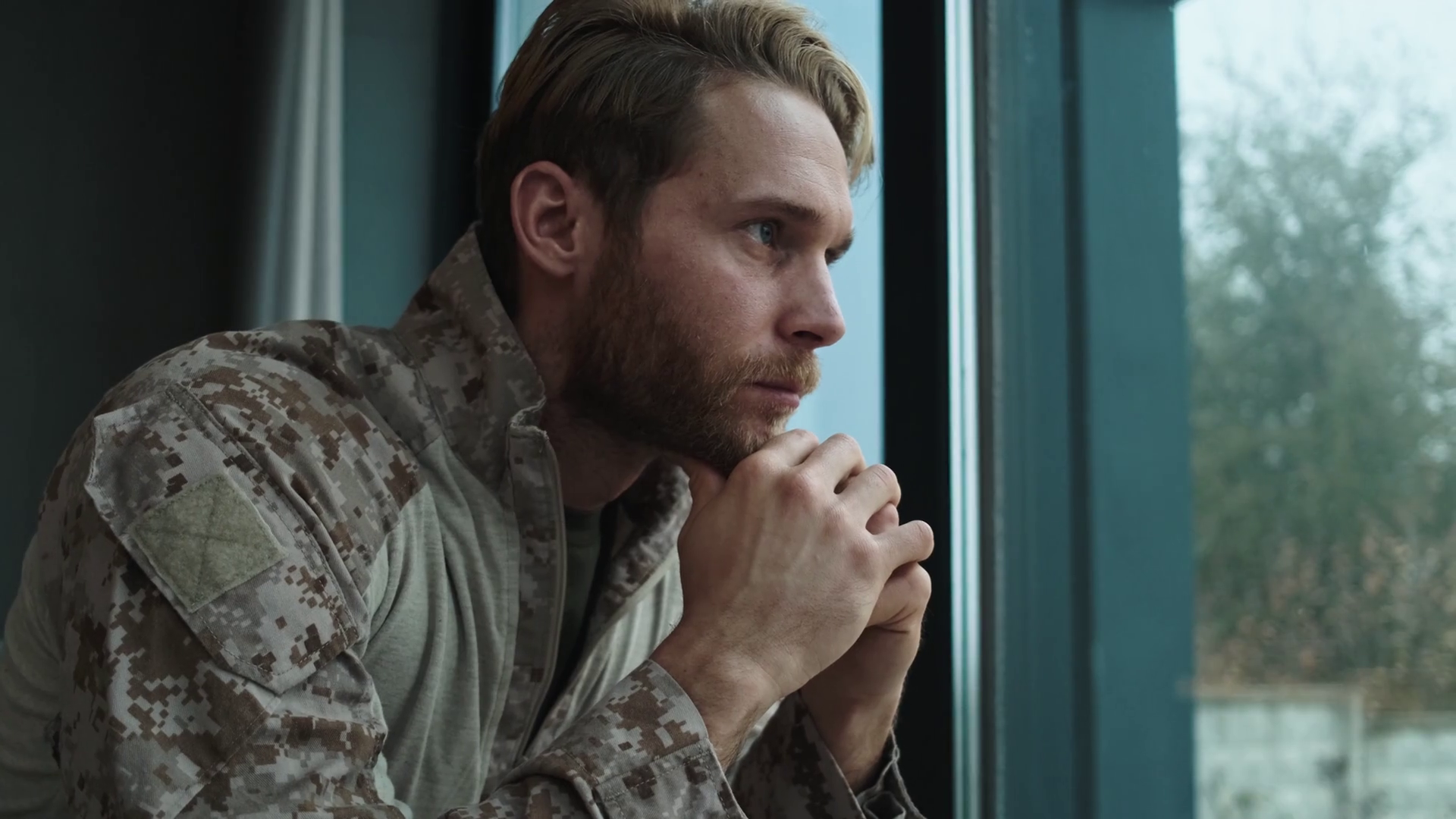 A Thinking Young American Soldier Man Is Stock Footage SBV-352736114 ...