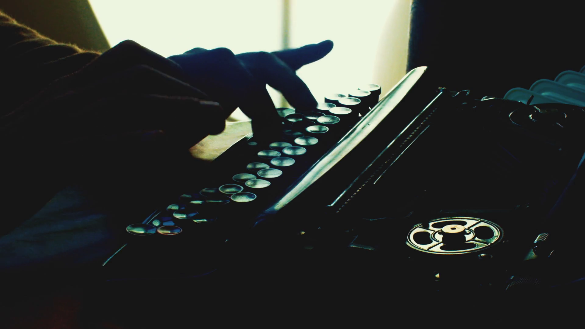 Artistic Shot Of Hands Typing On Vintage Stock Footage SBV-312498918 ...