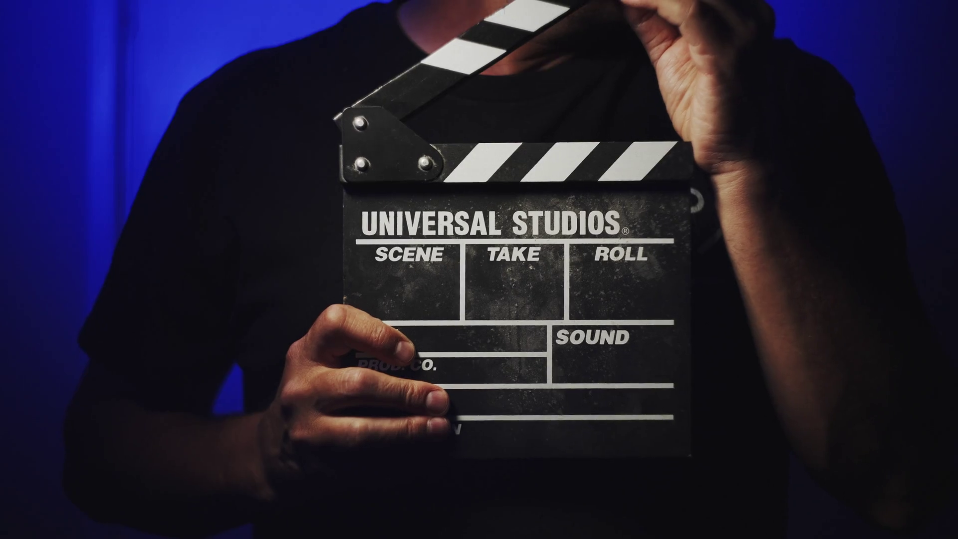 Man Using Clapperboard On Film Set To Mark Stock Footage SBV-348360966 ...
