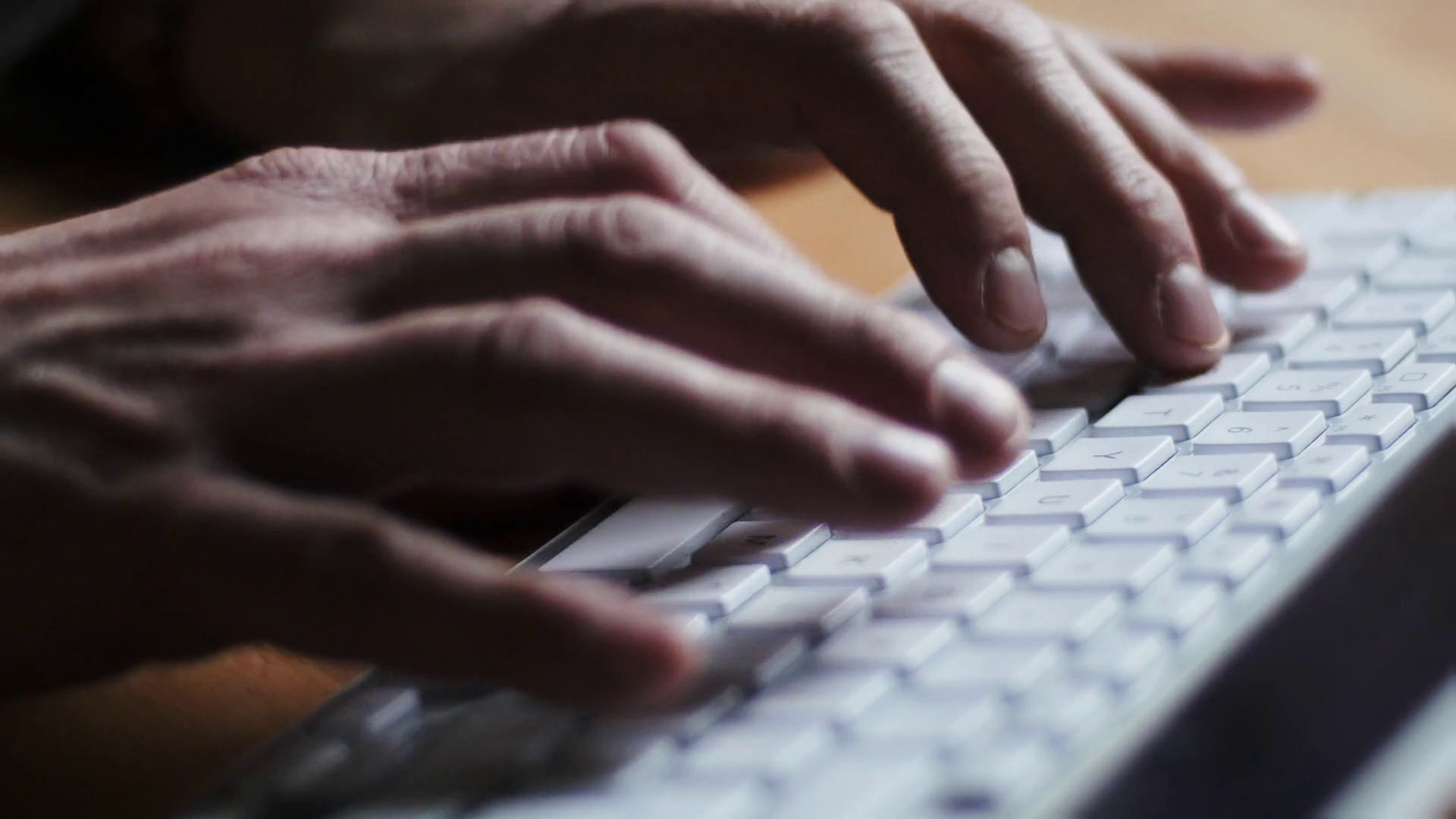 Close Up Of Hands Typing On Computer Stock Footage SBV-320730636 ...
