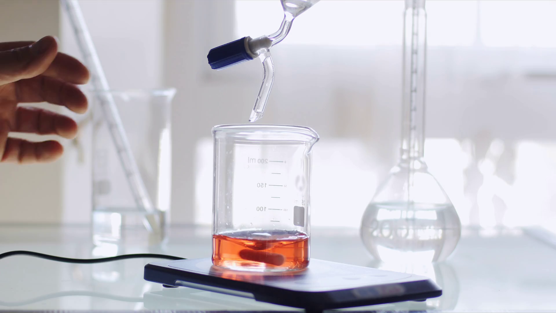 Scientist Working With Chemical Reaction In Stock Footage SBV-314522681 ...