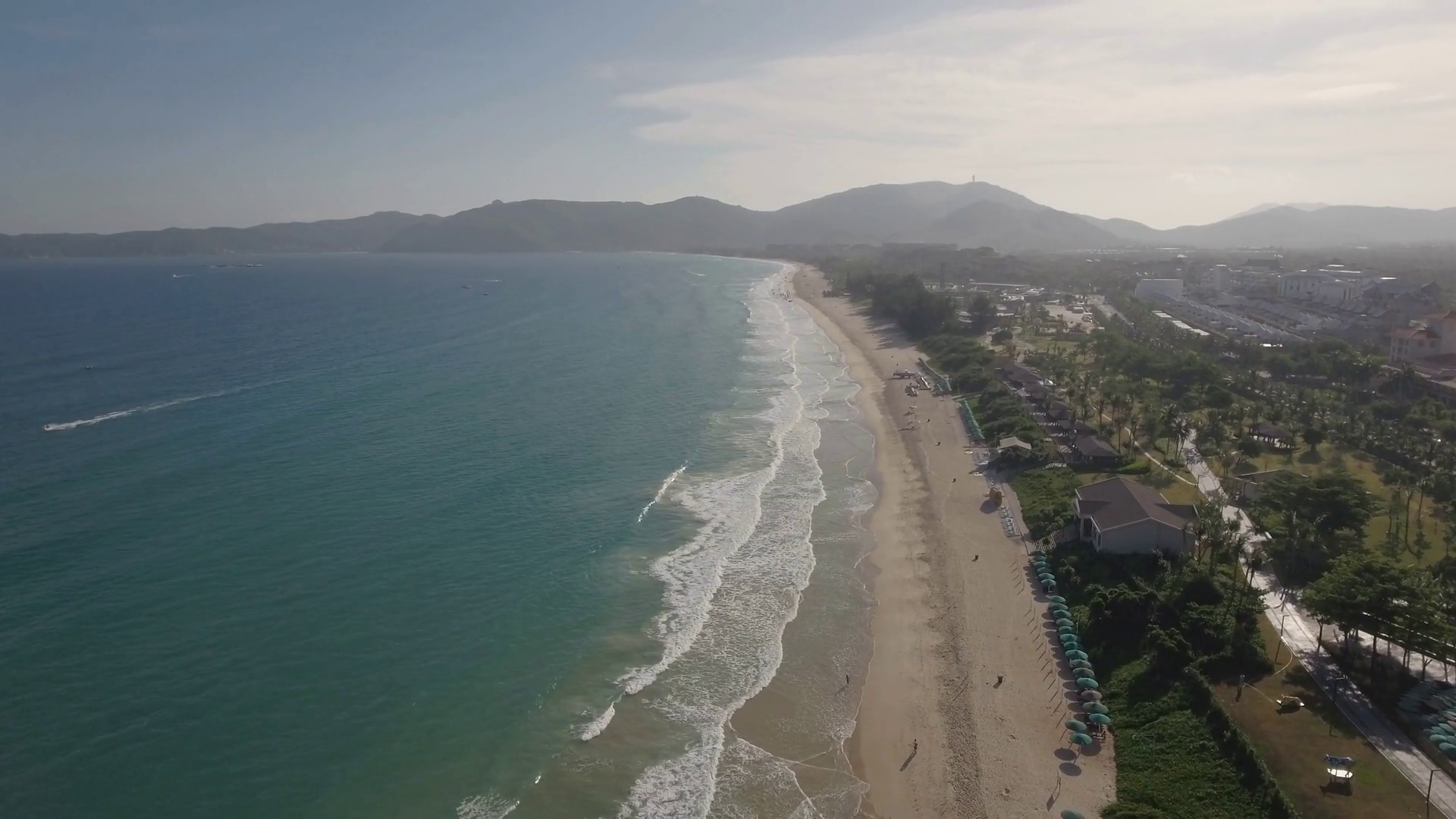 Sanya China July 2016: Aerial Flight Over Stock Footage SBV-352862888 ...