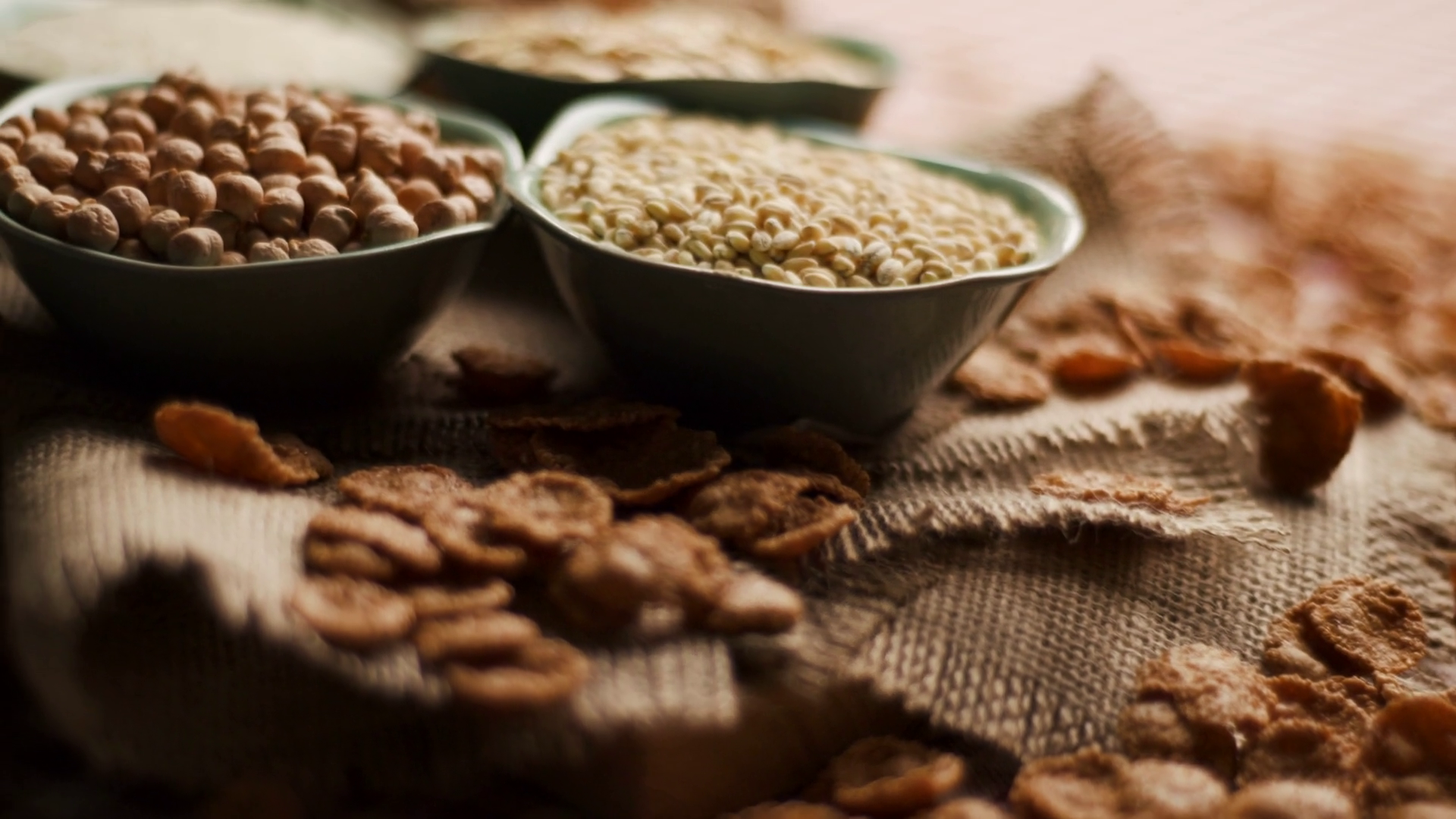 Close-up Of Carbohydrate-rich Foods On Table Stock Footage SBV ...