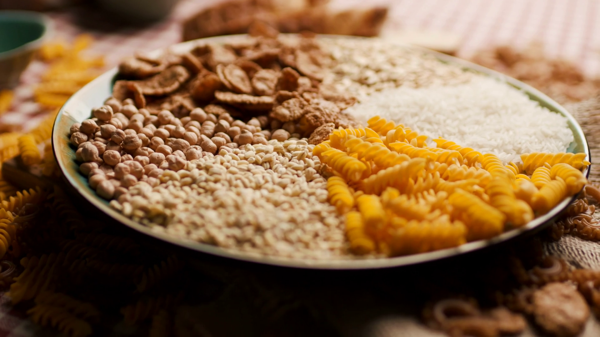 Close-up Of Carbohydrate-rich Foods On Table Stock Footage SBV ...