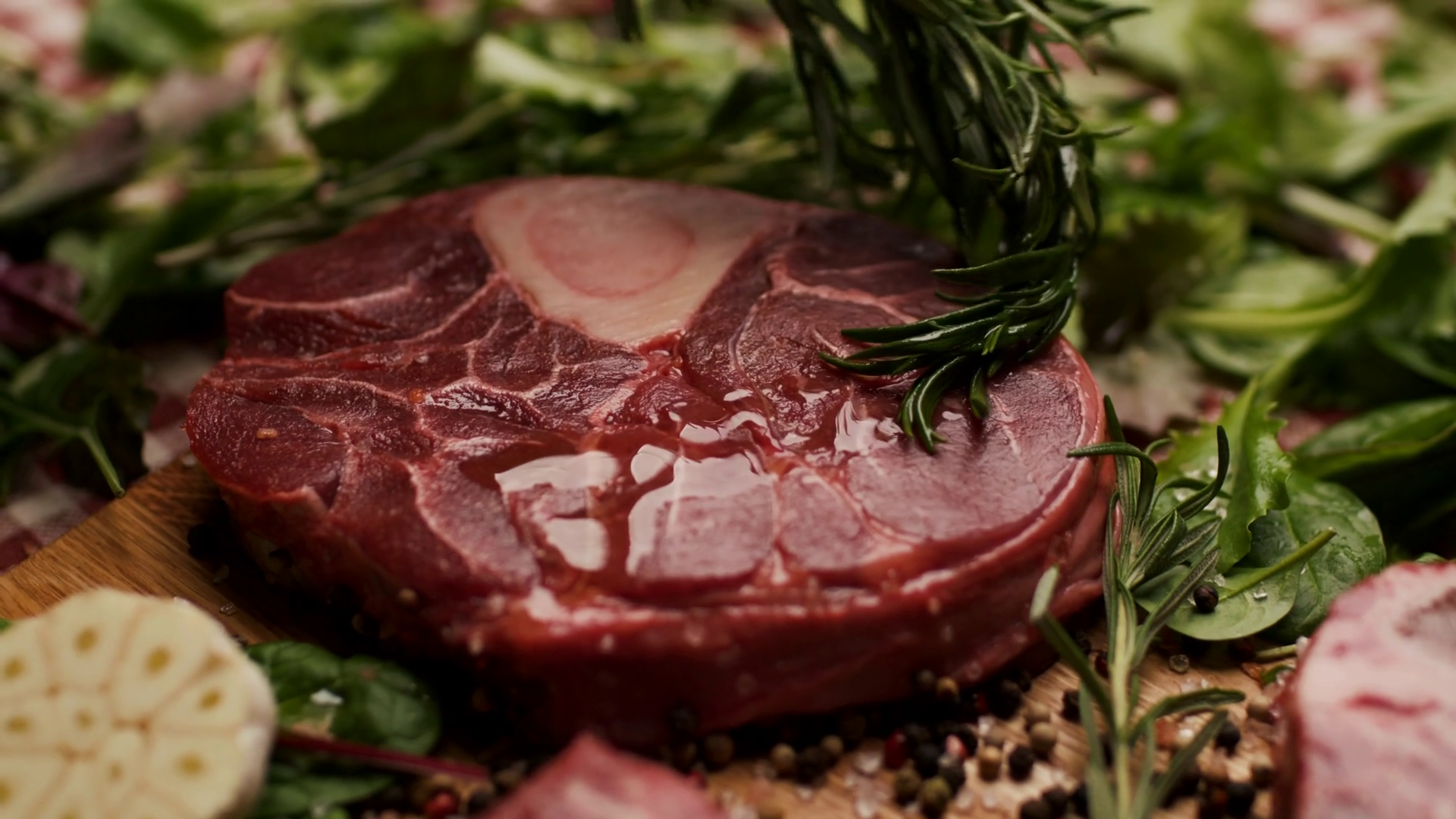 Rosemary Twig Brushing Olive Oil On Osso Stock Footage SBV-352079274 ...