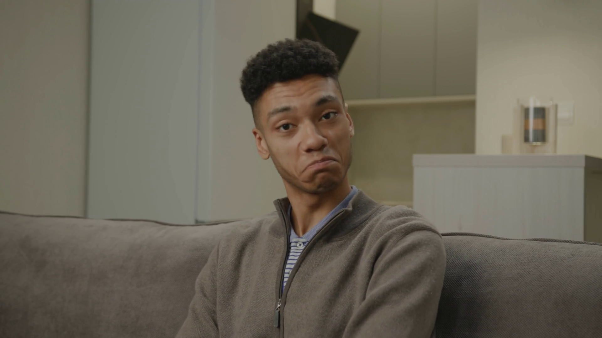 Black Man Shows Wow Emotion At Camera 20s Stock Footage SBV-347684283 ...