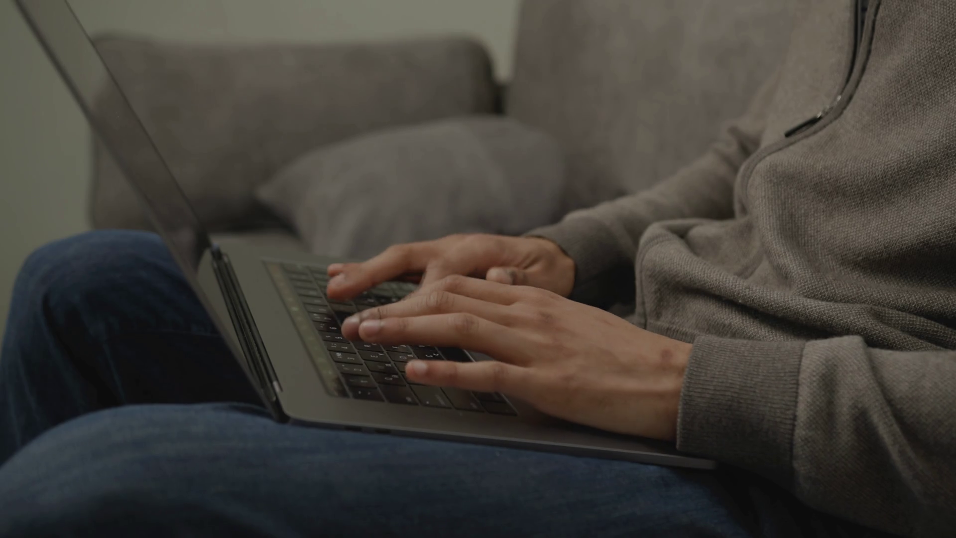 Black Male Hands Typing On Laptop Close Up Stock Footage SBV-348275827 ...