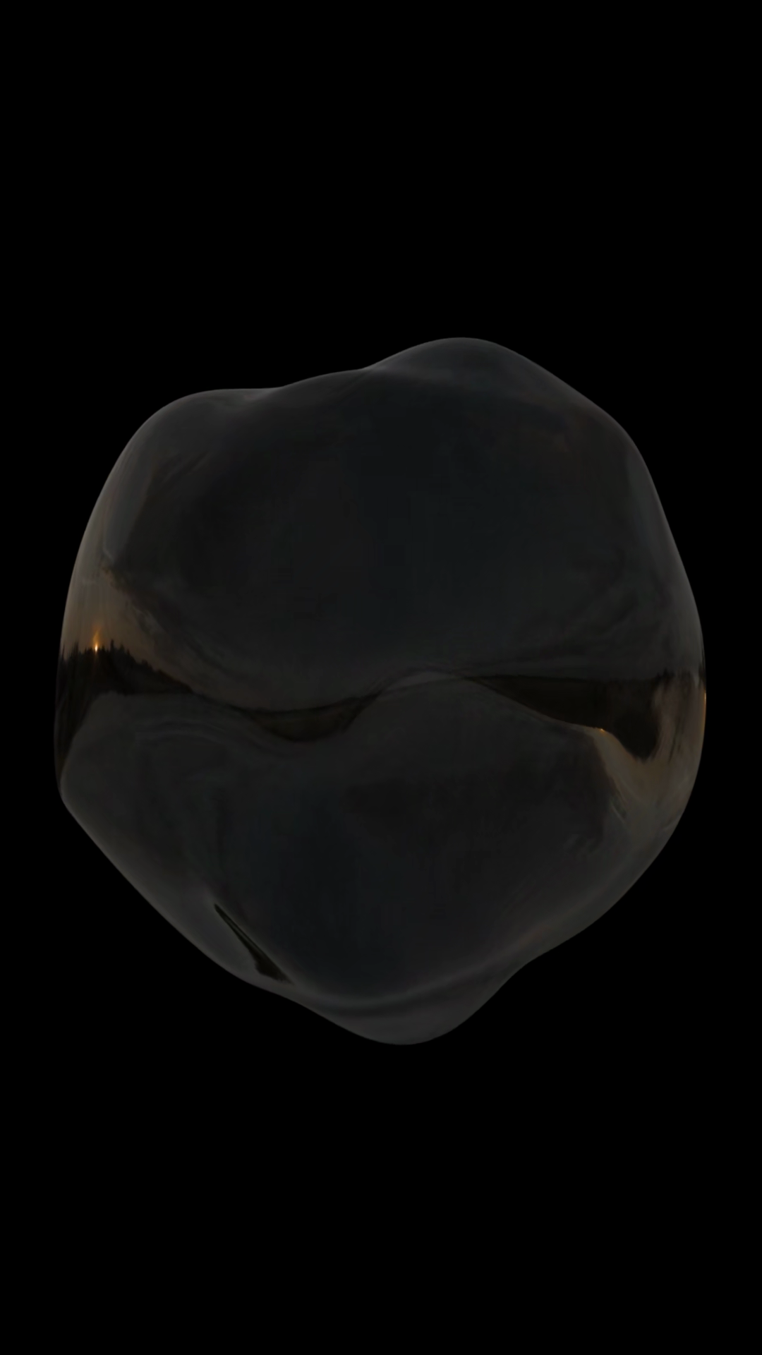 Dark Abstract 3d Blob With Smooth Reflective Stock Footage SBV ...