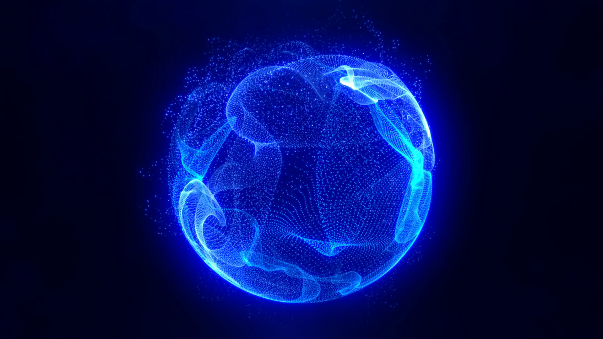 Abstract Blue Looped Energy Sphere Of Stock Motion Graphics SBV-347586443 - Storyblocks