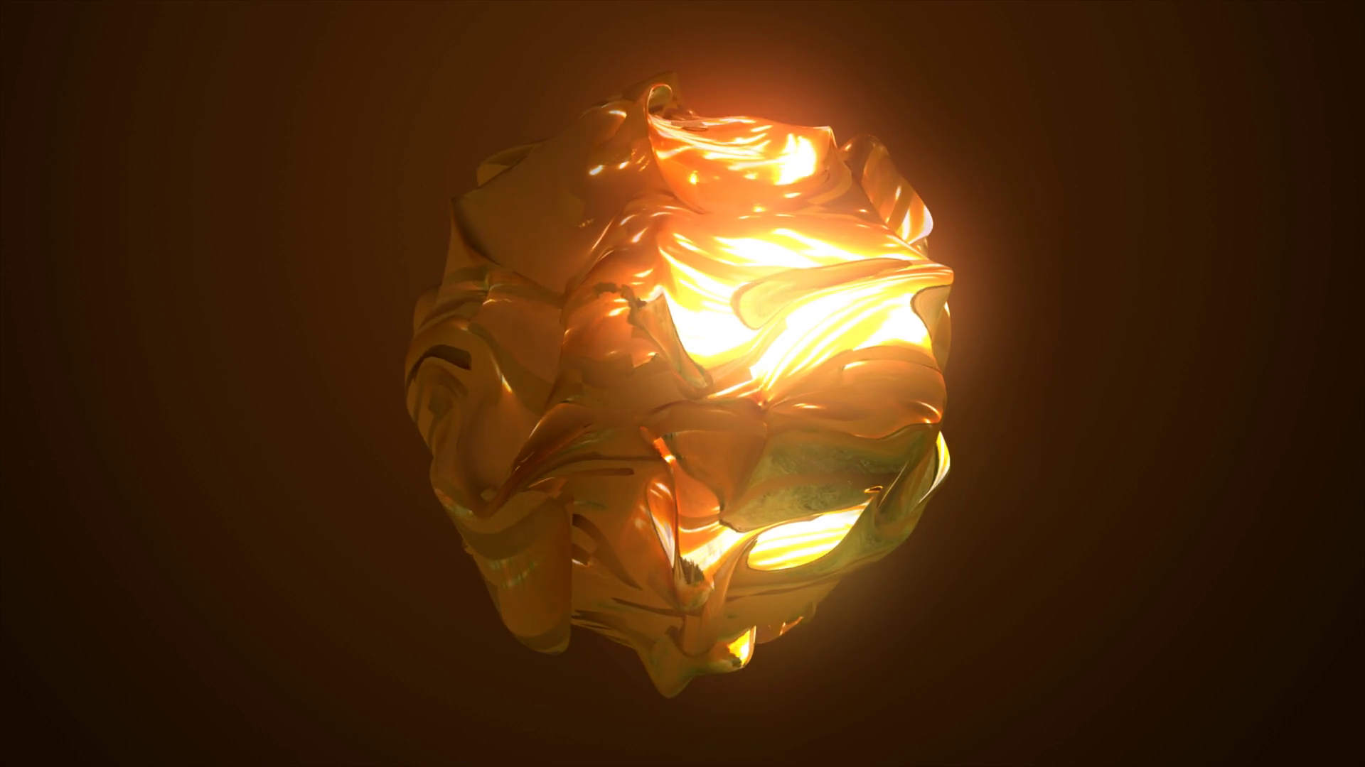 Morphing Of Metallic Yellow Molten Sphere Stock Motion Graphics SBV ...