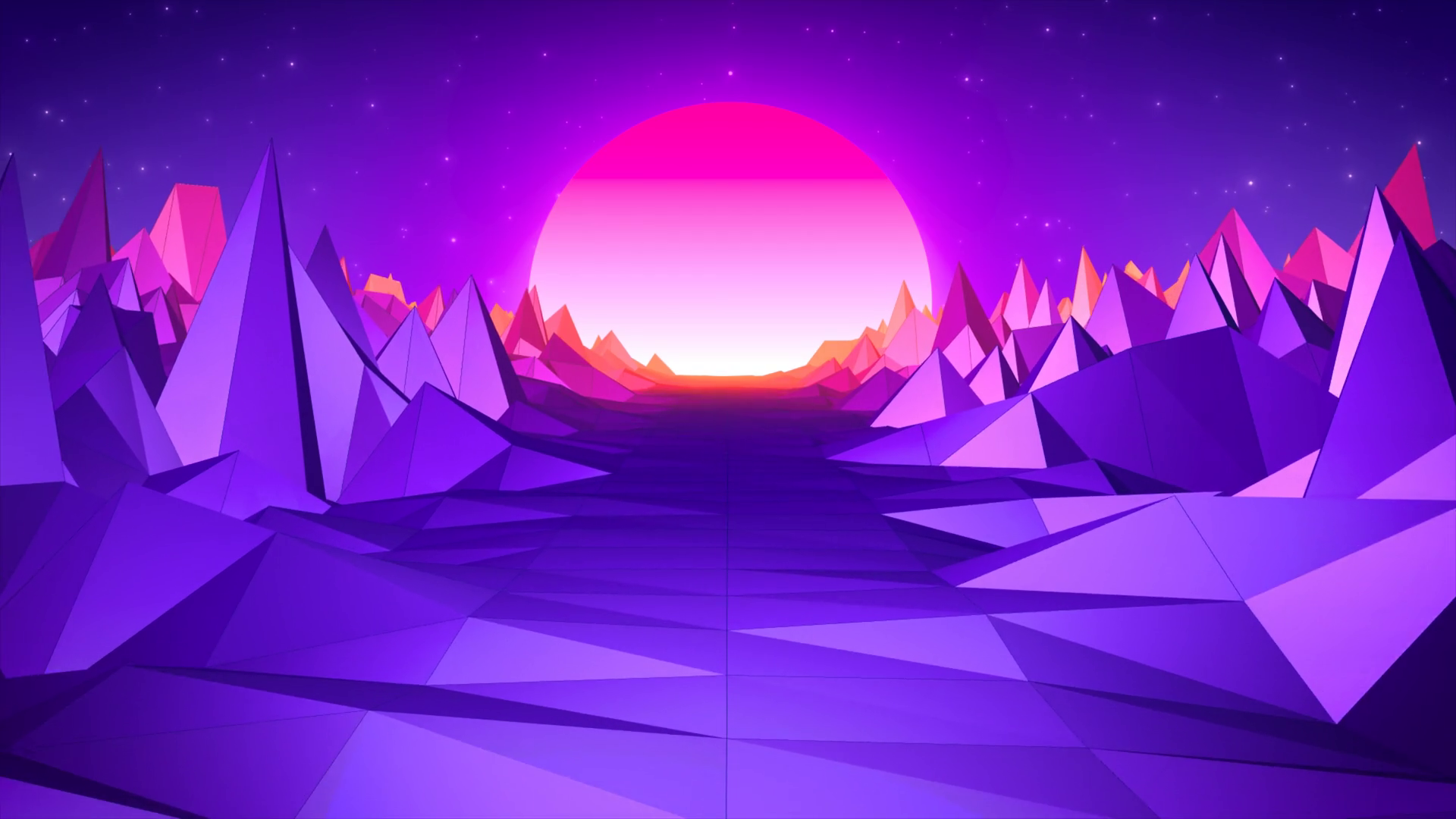 Abstract Purple Blue Retro Landscape In Old Stock Motion Graphics SBV ...