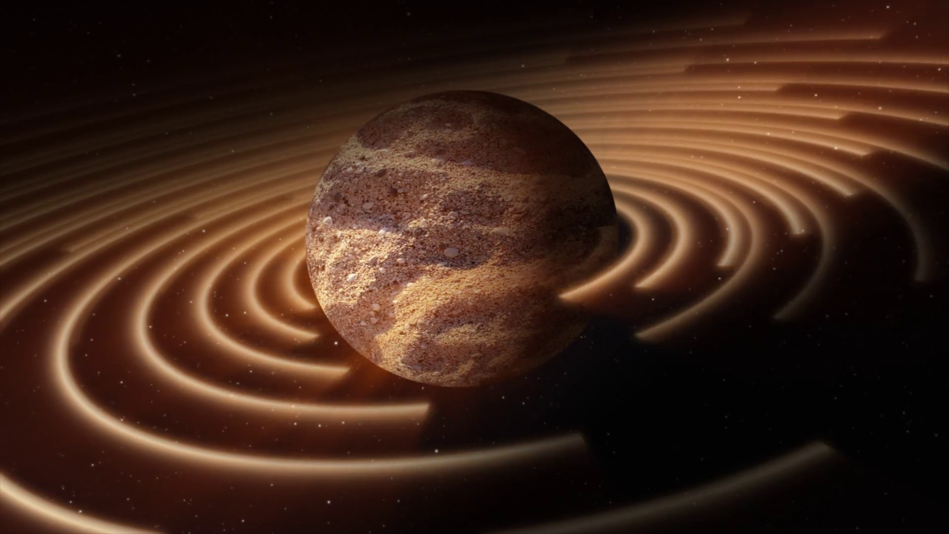 Abstract Yellow Brown Space Planet With Stock Motion Graphics SBV ...