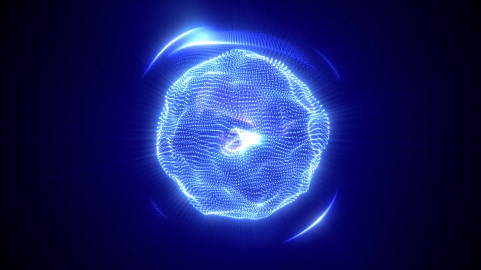 Abstract Blue Energy Sphere From Particles Stock Motion Graphics SBV ...