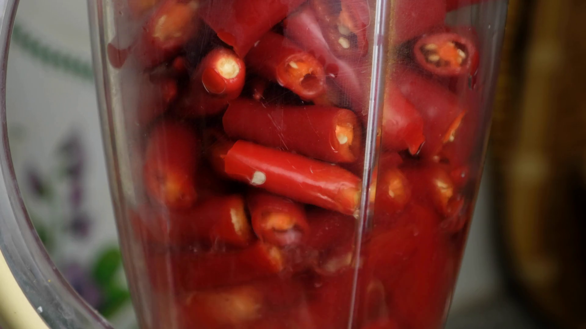 Blending Chillies With Kitchen Blender Stock Footage SBV-338294990 ...