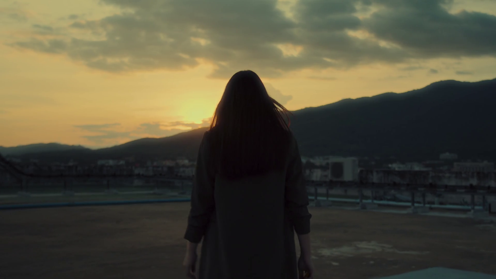 Close Up Portrait Of Young Girl Walking Back Stock Footage SBV ...