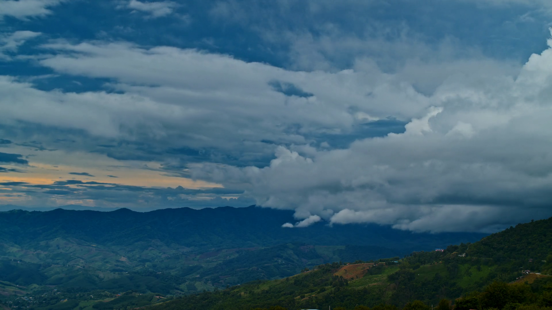 Timelapse Of Clouds Moving In Blue Sky Above Stock Footage SBV ...