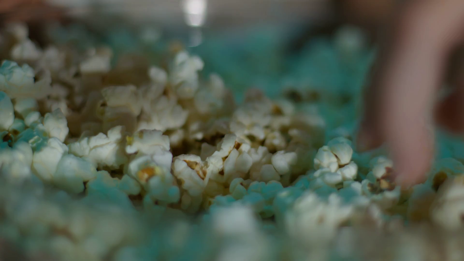 Close Up Of Hands Taking Popcorn From Plate Stock Footage SBV-348824207 ...