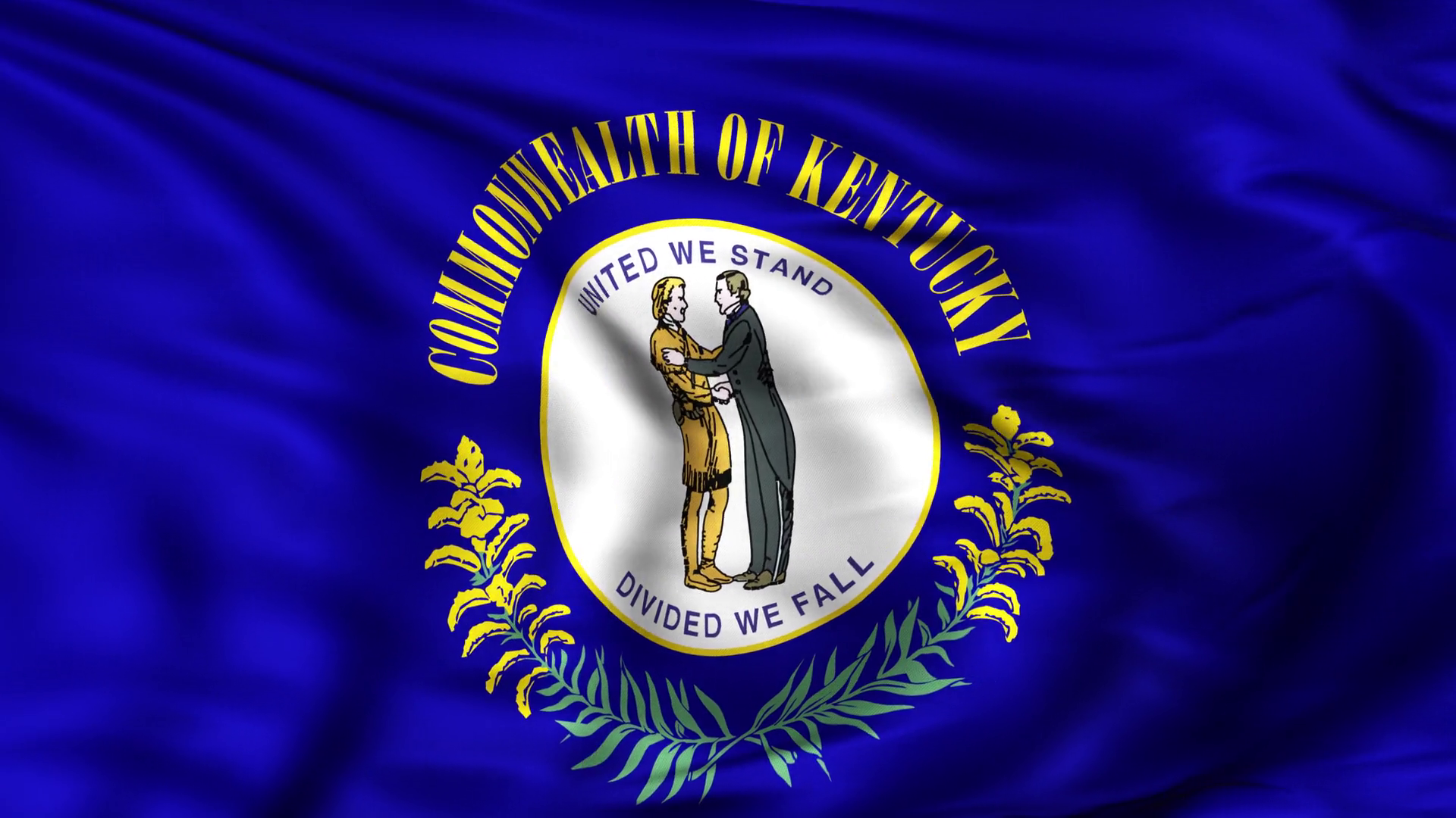 Kentucky State Waving Flag Background Stock Motion Graphics SBV ...
